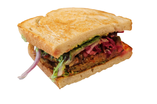 Jr. Virtuous Veggie Sandwich: House-made Patty with Sweet Peppers ...